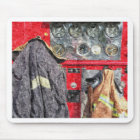 Volunteer Fire Truck Firefighter Mouse Pad | Zazzle.com