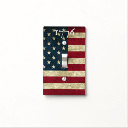 American Flag 1776 Patriotic Light Switch Cover | Zazzle
