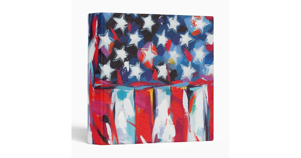 American Flag 3 Ring Binder | Zazzle