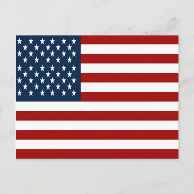 American Flag (50 Stars) Postcard | Zazzle