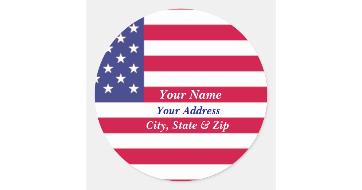American Flag Address Labels | Zazzle
