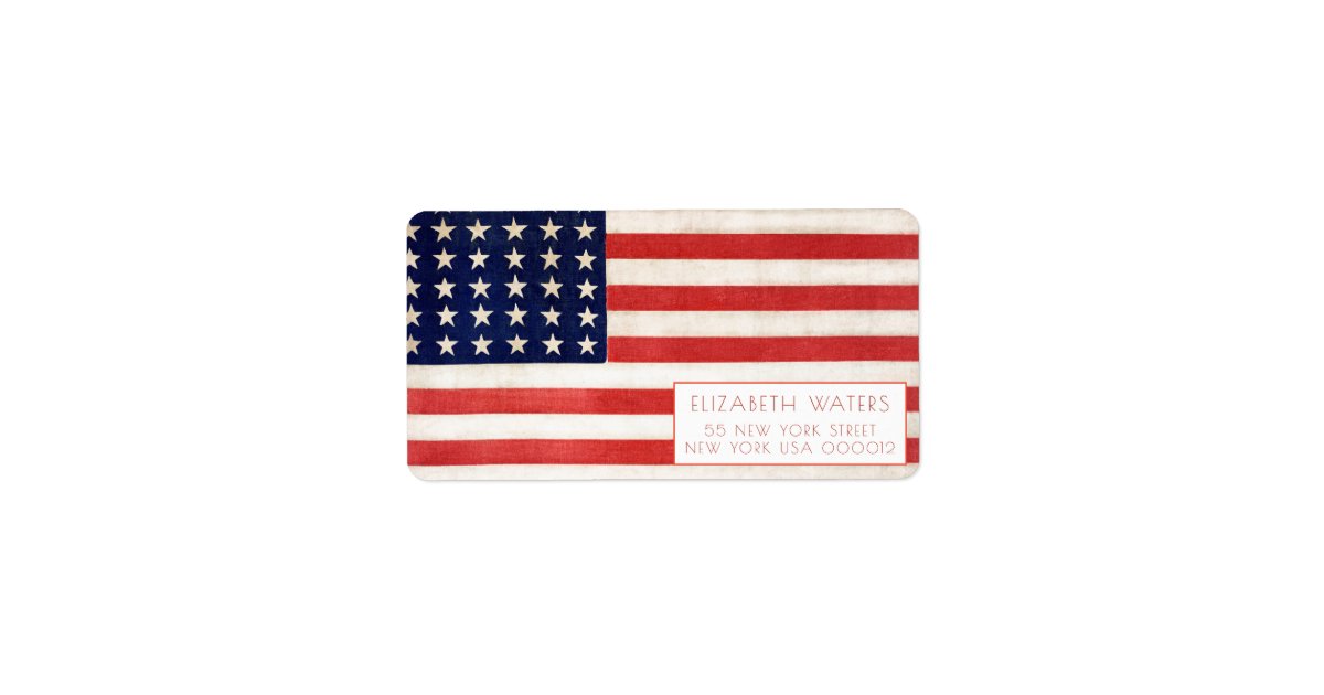 AMERICAN FLAG ADDRESS LABELS | Zazzle
