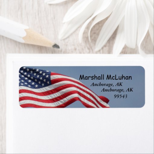 American Flag Address Labels | Zazzle