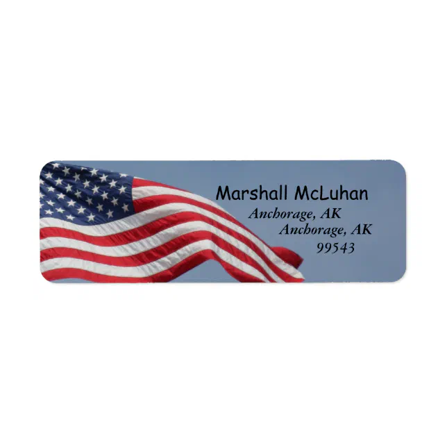 American Flag Address Labels | Zazzle