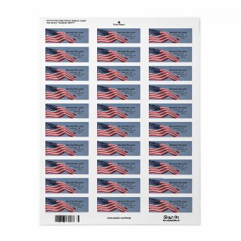 American Flag Address Labels | Zazzle