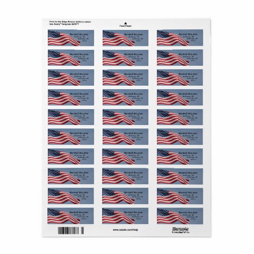 American Flag Address Labels | Zazzle