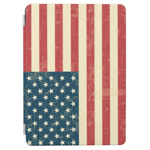 American Flag Aged Faded iPad Air Cover | Zazzle