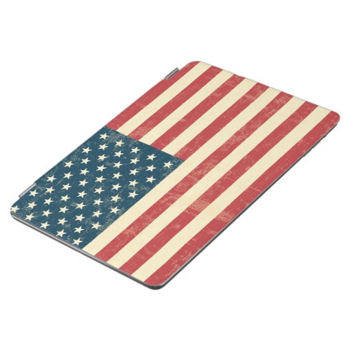 American Flag Aged Faded iPad Air Cover | Zazzle