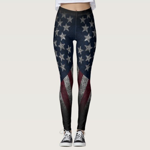 American Flag, America, Patriotic, Old Glory, Yoga Leggings | Zazzle
