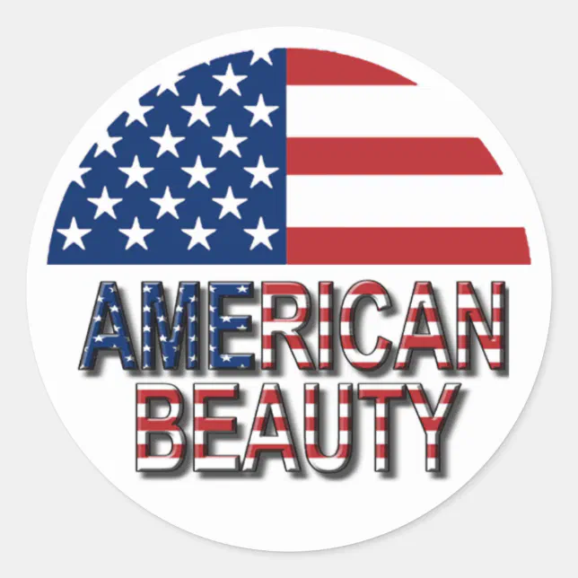 American Flag - American Beauty Sticker | Zazzle