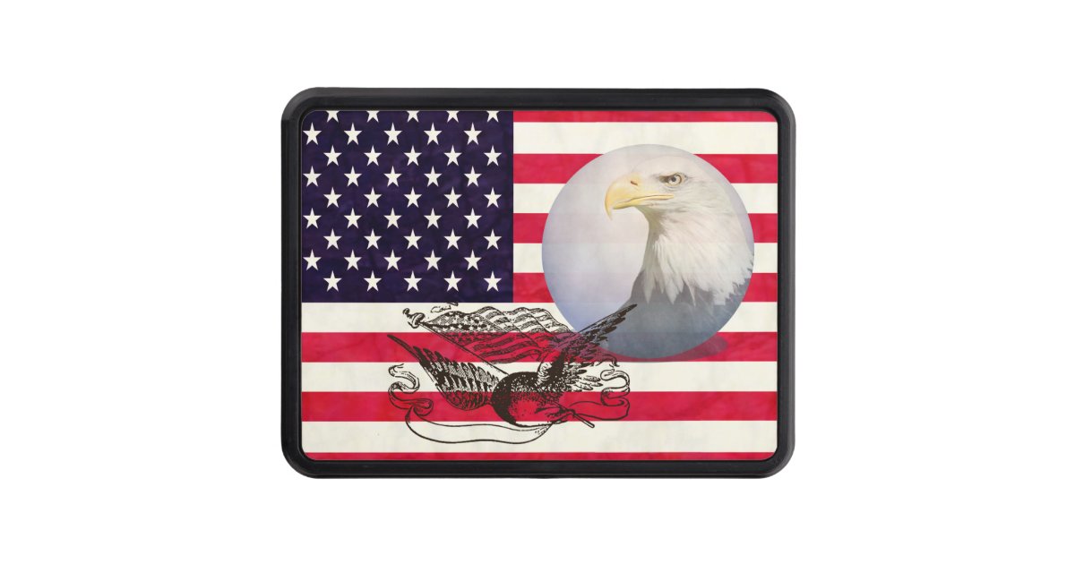 American Flag And Eagle Hitch Cover | Zazzle