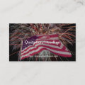 American Flag and Fireworks Business Card | Zazzle