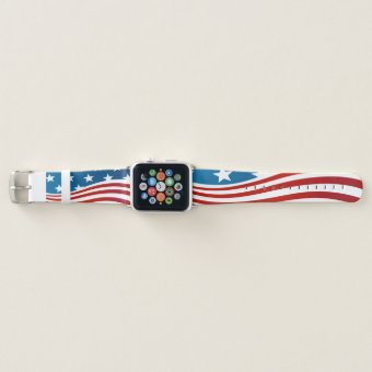 American Flag Apple Watch Band | Zazzle