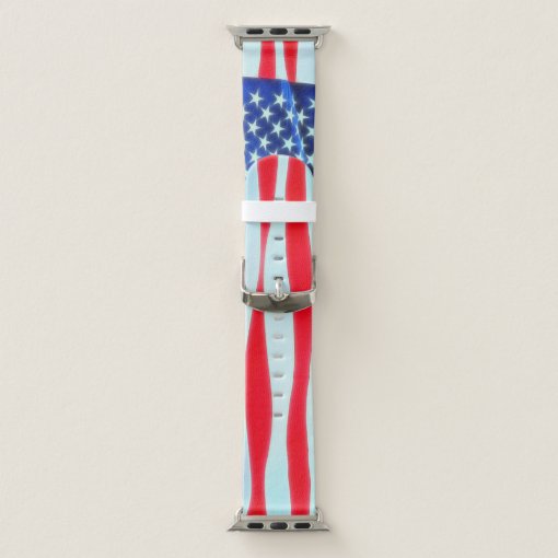 American Flag Apple Watch Band 38mm | Zazzle