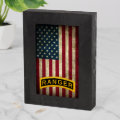 American Flag Army Ranger School Tab - Wooden Box Sign | Zazzle