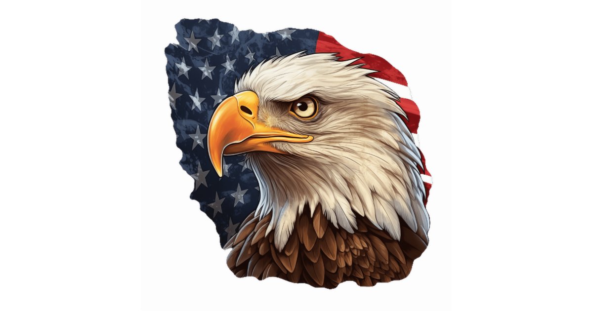 American Flag Bald Eagle Cutout | Zazzle