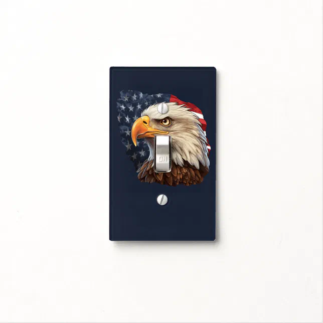 American Flag Bald Eagle Light Switch Cover | Zazzle