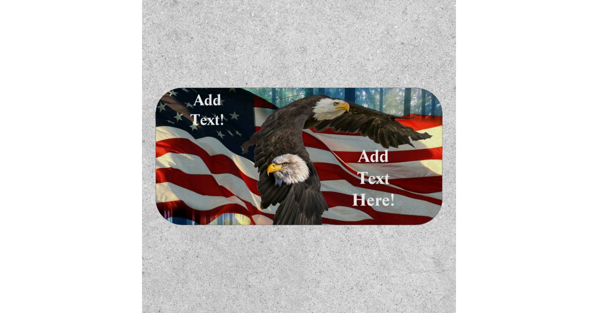 American Flag Bald Eagle Patch | Zazzle