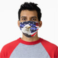 American flag Bald Eagle Patriotic Adult Cloth Face Mask | Zazzle