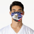 American flag Bald Eagle Patriotic Adult Cloth Face Mask | Zazzle