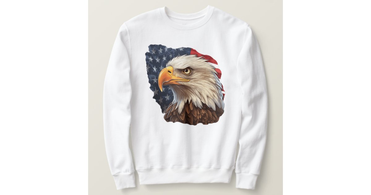 American Flag Bald Eagle Sweatshirt | Zazzle