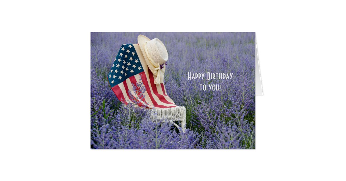 American Flag Birthday Card | Zazzle.com