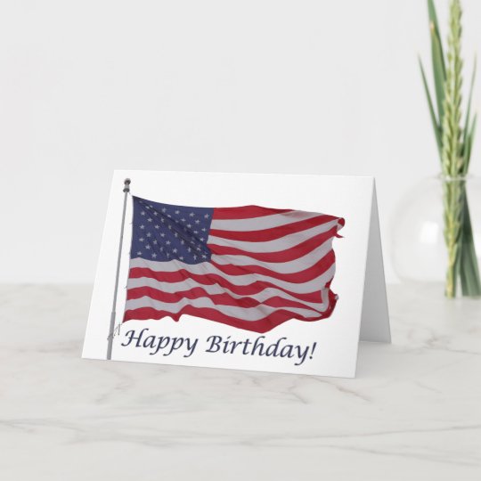 american flag birthday card | Zazzle.com