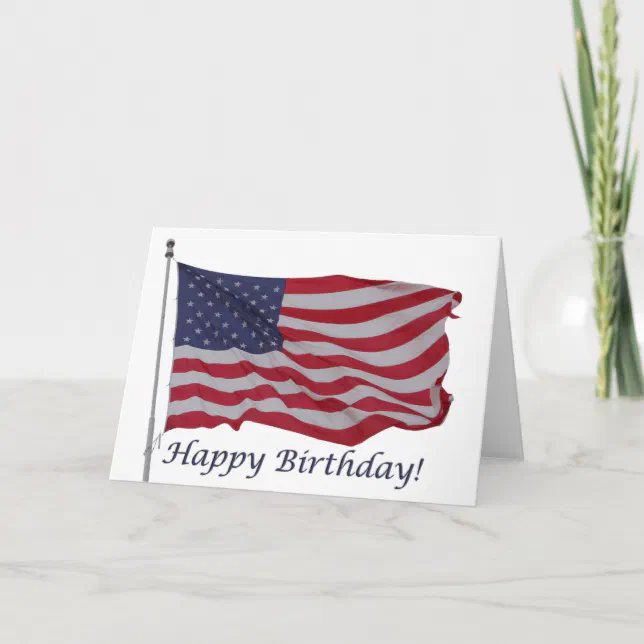 american flag birthday card | Zazzle