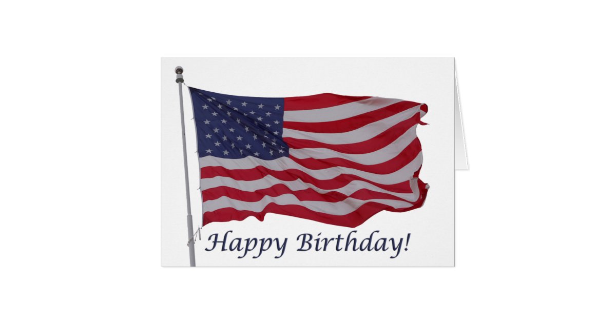 american flag birthday card | Zazzle.com
