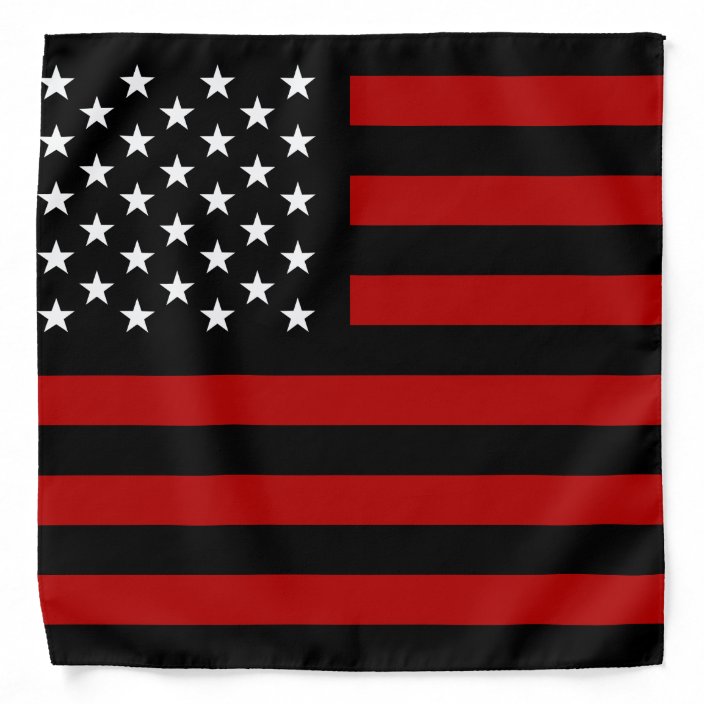 American Flag Black Red White Bandana | Zazzle.com
