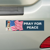 American Flag Blessed Virgin Mary Fatima Bumper Sticker | Zazzle