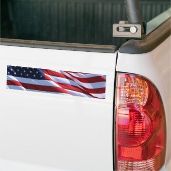AMERICAN FLAG BUMPER STICKER | Zazzle