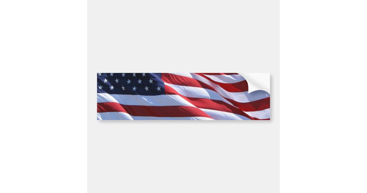 AMERICAN FLAG BUMPER STICKER | Zazzle