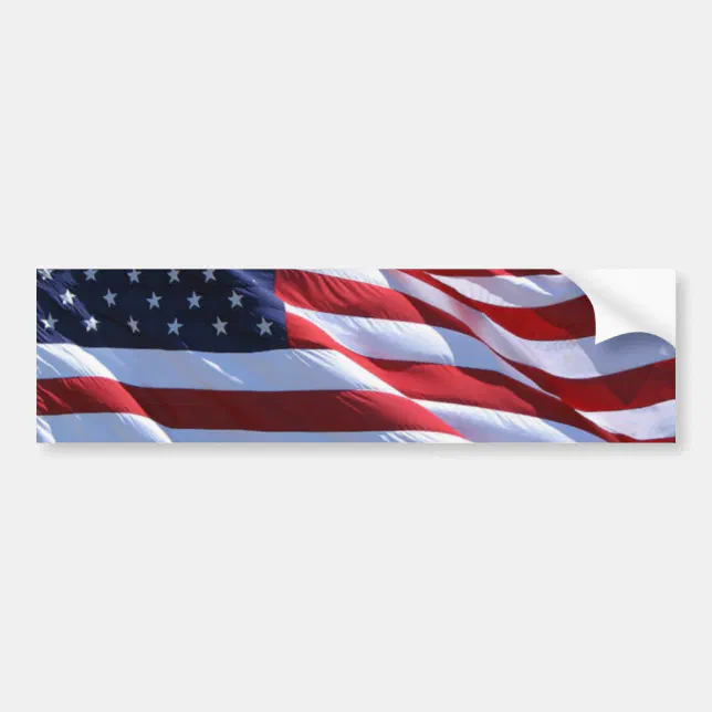 AMERICAN FLAG BUMPER STICKER | Zazzle