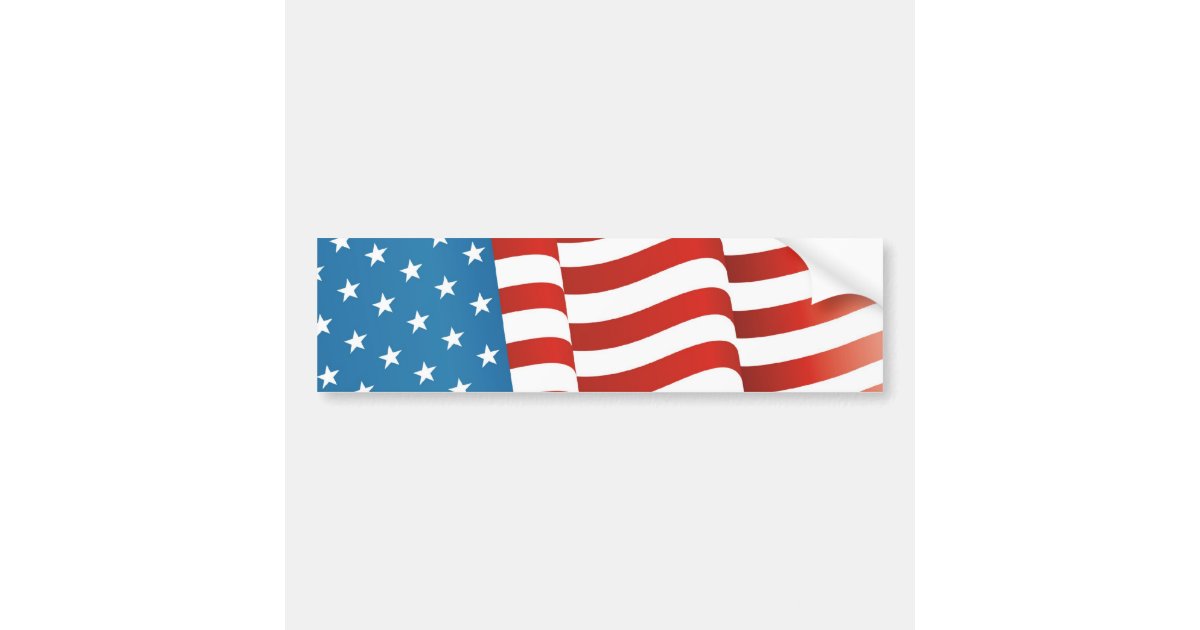 American Flag Bumper Sticker | Zazzle