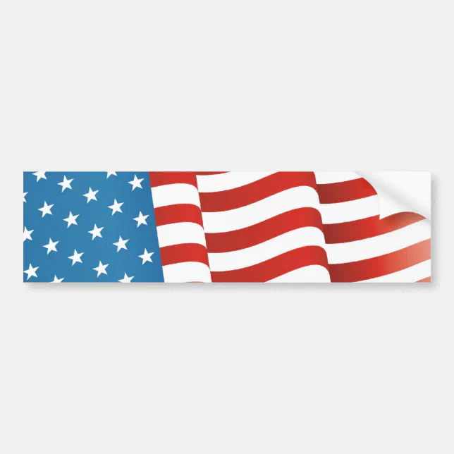 American Flag Bumper Sticker | Zazzle