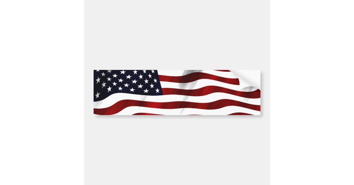 American Flag Bumper Sticker | Zazzle