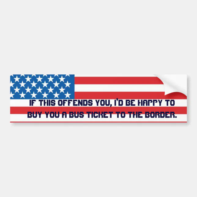 American flag bumper sticker | Zazzle
