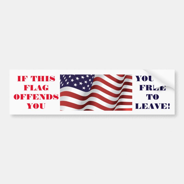 AMERICAN Flag Bumper Sticker | Zazzle
