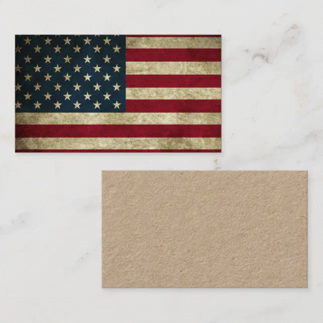 American Flag Business Card | Zazzle
