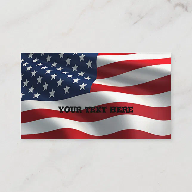 American Flag Business Card | Zazzle