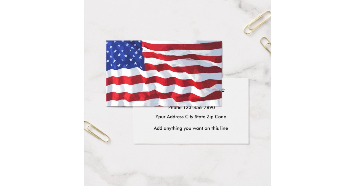 American Flag Business Card Design | Zazzle.com