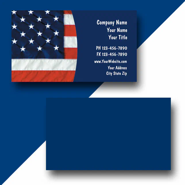 American Flag Business Cards | Zazzle