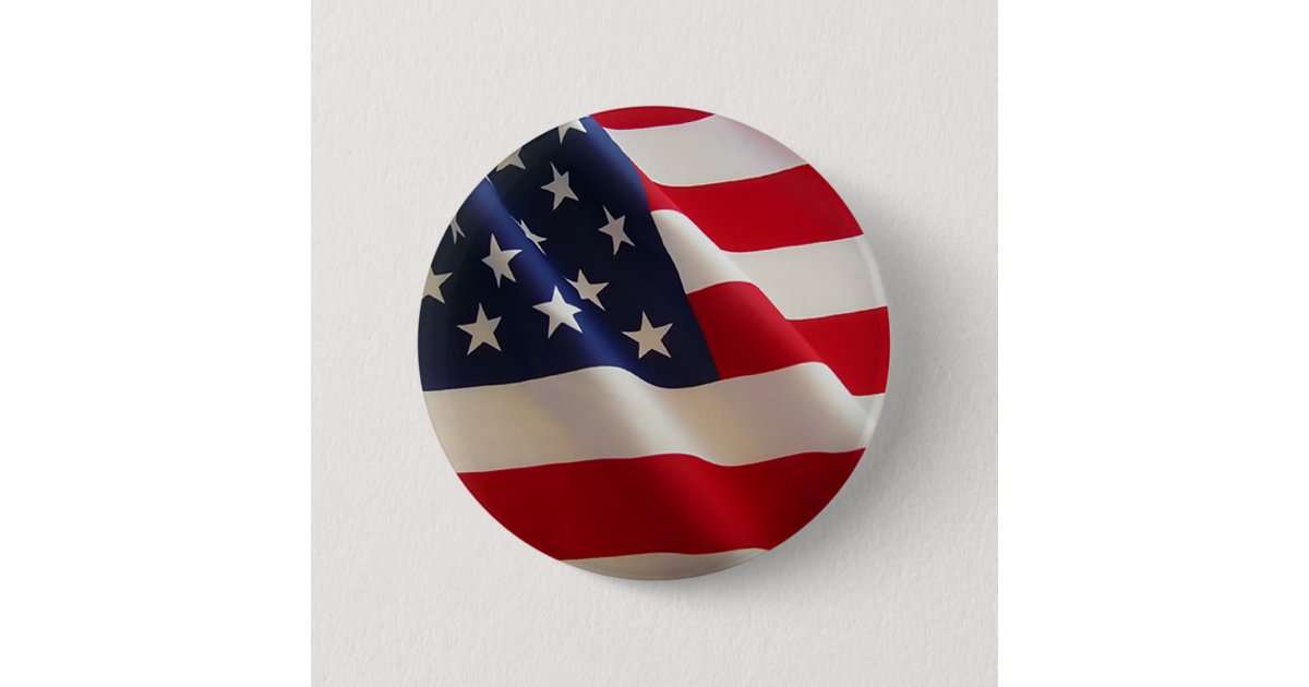 American Flag Button | Zazzle