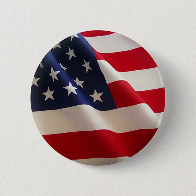 American Flag Button | Zazzle
