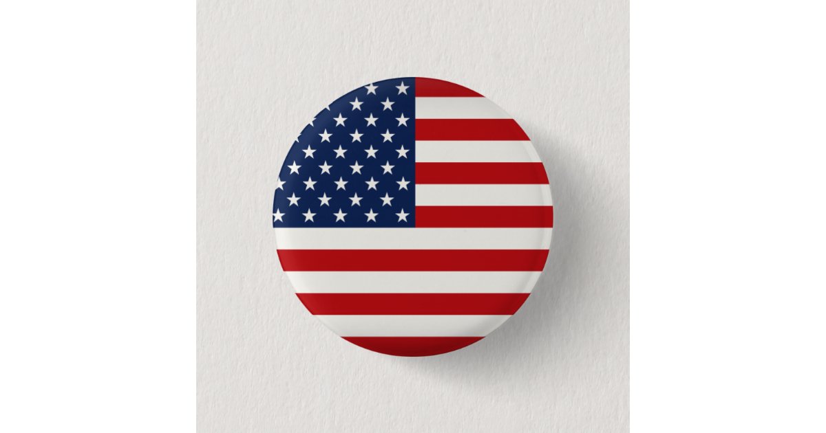 American Flag Button | Zazzle