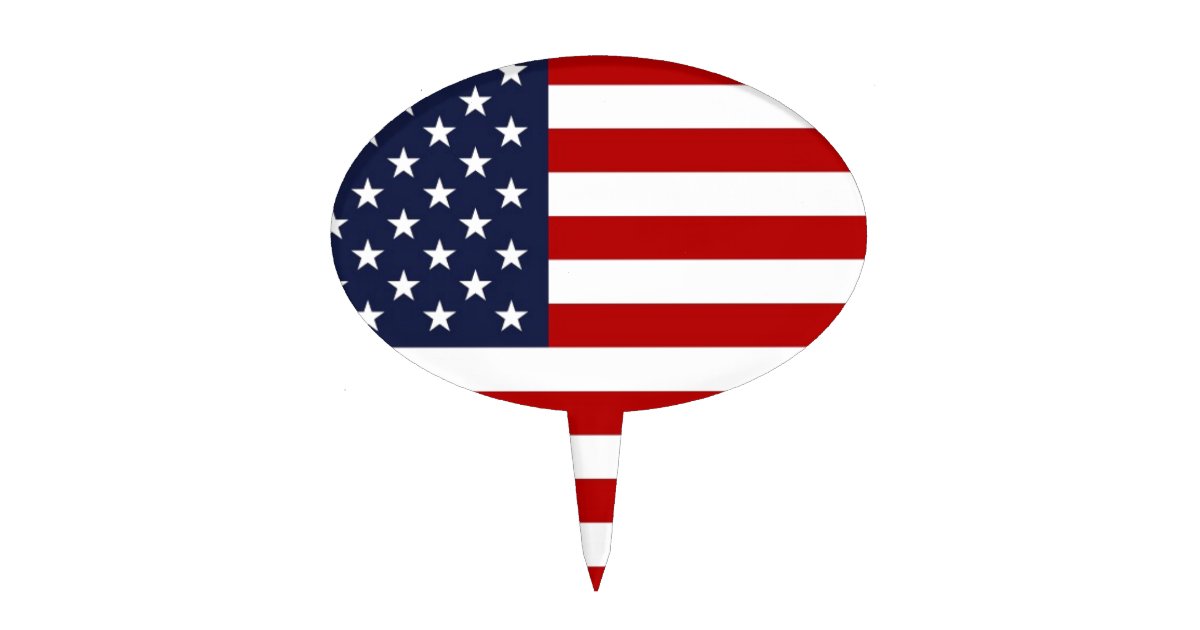 American Flag Cake Topper | Zazzle
