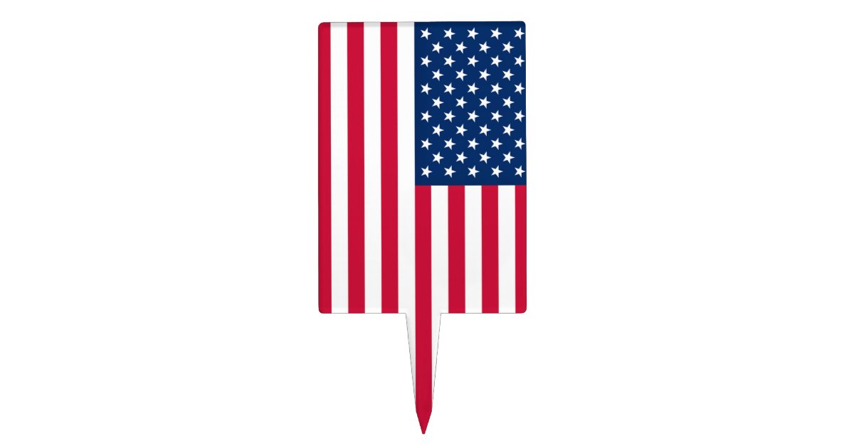 American Flag Cake Topper USA | Zazzle