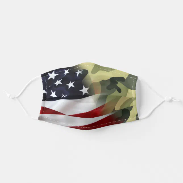 American Flag Camo Adult Cloth Face Mask | Zazzle