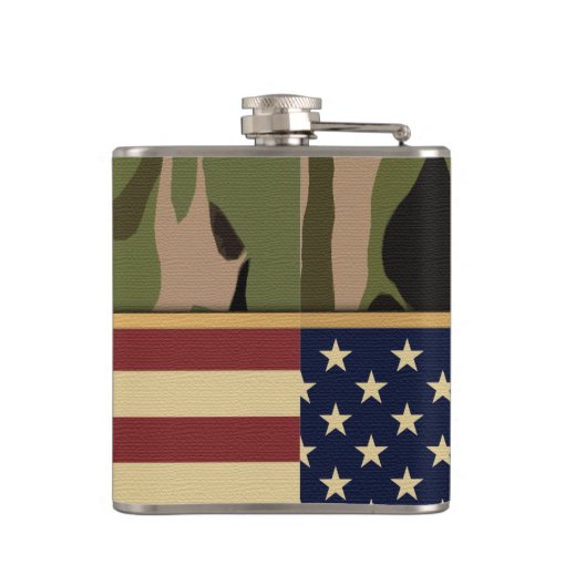American Flag Camo Flask | Zazzle